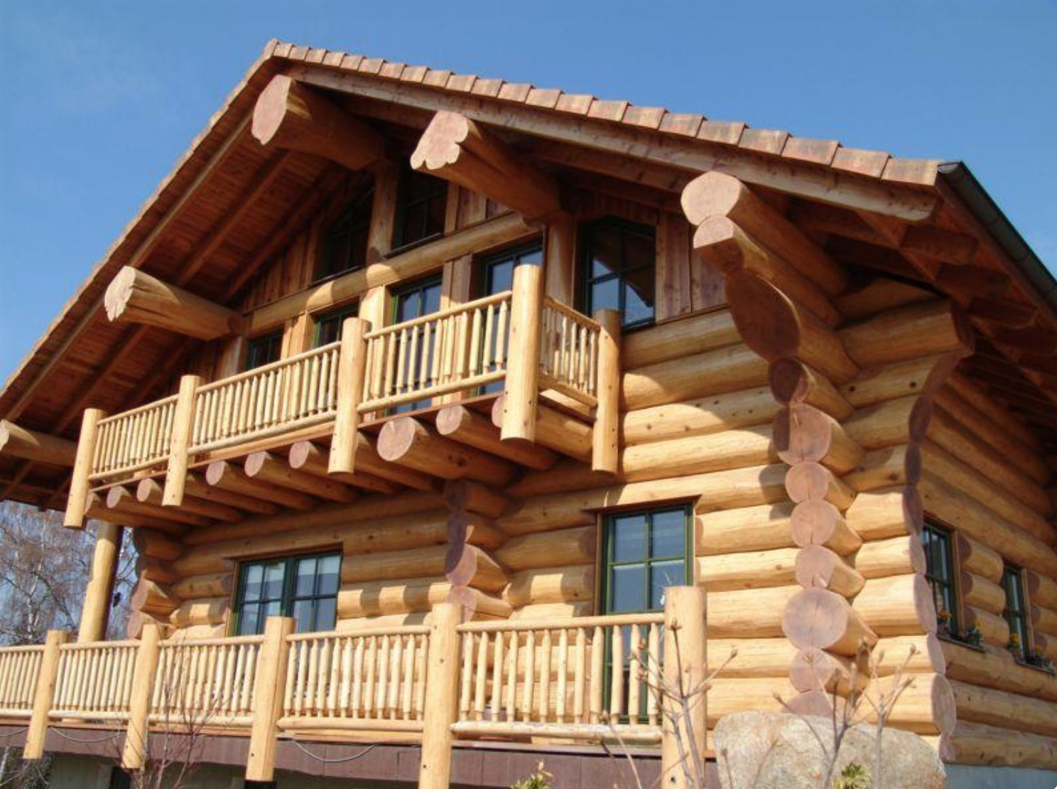 Classic Log House Design With Upper And Lower Patio - Page 2 of 2